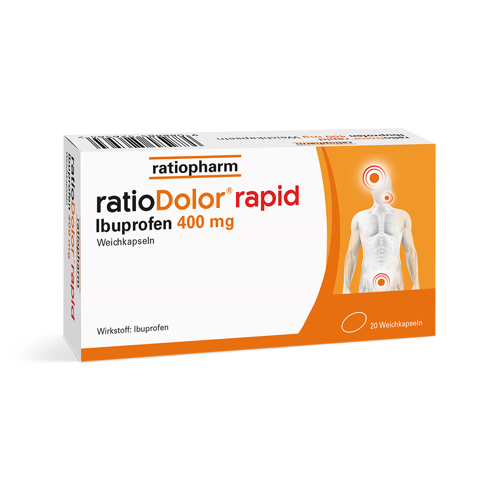 ratioDolor® rapid Ibuprofen 400 mg Weichkapseln - ratiopharm ...